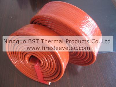 China silicone rubber fiberglass braided heat shield sleeve for sale