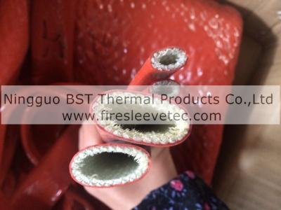 China hydraulic protection silicone coated fiberglass braided sleeve for sale