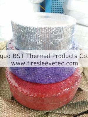 China purple coated fiberglass exhaust wrap for sale