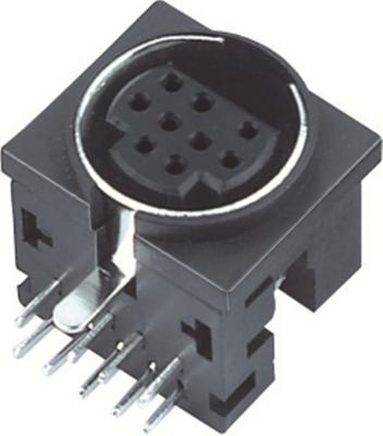 China Mini Din Connector 8pin female Socket S terminal for sale