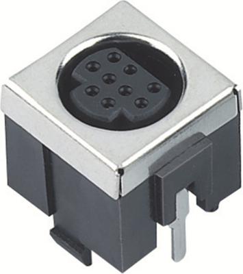 China Mini Din Connector 8pin female Socket S terminal for sale