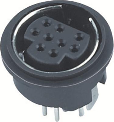 China Mini Din Connector 8pin female Socket S terminal for sale