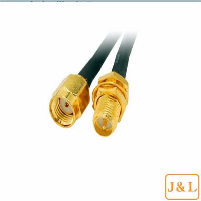 China 3 Meters Female to Male RP-SMA Coaxial Extension Cable for sale