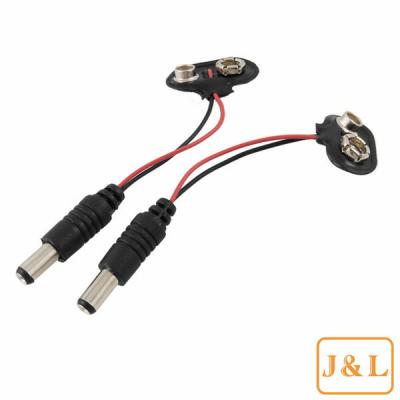 China 2.1 x 5.5mm  Male DC Power Plug to 9V Battery Clip Adapter  Cable for sale
