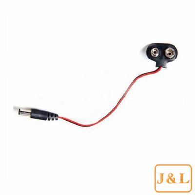 China 2.1 x 5.5mm Male DC Power Plug to 9V  Battery   Clip Adapter Cable for sale