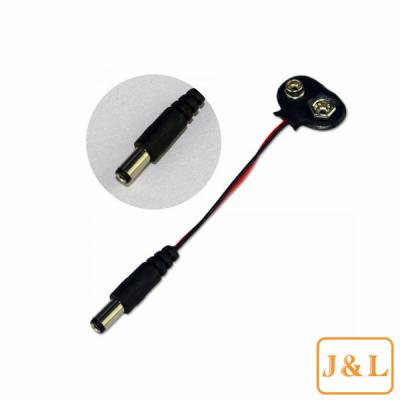 China 2.1 x 5.5mm Male DC Power Plug to 9V Battery  Clip Adapter Cable for sale