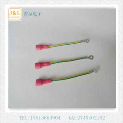 China High quality wire  harness UL1015# yellow note green+3.2 round end +250 insulation end for sale