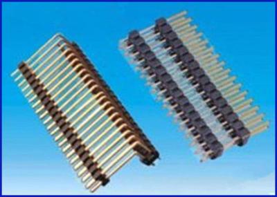 China Pitch2.54mm  1*22P HeaderConnector 90°  Double plastic Black Brass material for sale
