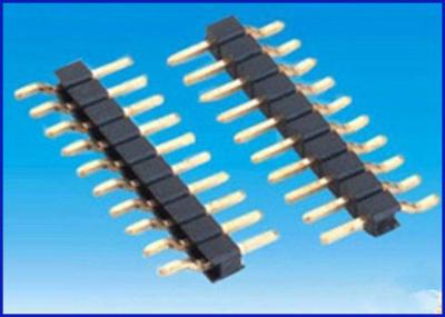 China Pitch2.54mm  1*10P HeaderConnector DIP Black Brass material for sale