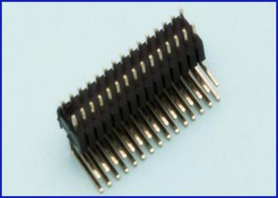 China Pitch 1.27mm 2*15P R/A Female socket header Connector Black Gold-plated for sale