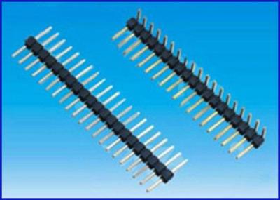 China Pitch 2.54mm 1*21P 180° Female socket header Connector Black Gold-plated for sale