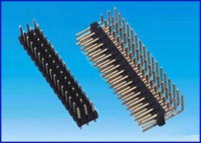 China Pitch 2.54mm 2*17P 90° Female socket header Connector Black Gold-plated for sale