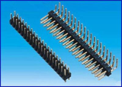 China Pitch 2.54mm 2*19P SMT 90° Female socket header Connector  Black Gold-plated for sale