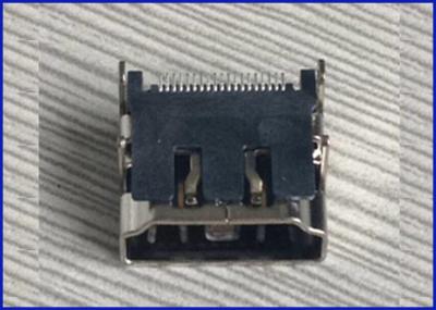 China USB2.0 A male SMT 19P straight pin Connector blue Brass material for sale