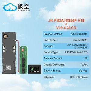 China Jk Pb2a16s20p BMS for Solar Energy Storage 16s 48V 100A 150A 200A Compatible with Deye/Growatt with V19 4.3LCD for sale