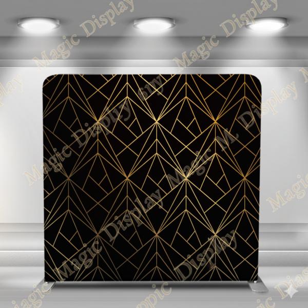Quality 8x8ft Pillowcase Backdrop with Dye Sublimation Printing and Portable Fabric Stand for Exhibition Booth for sale