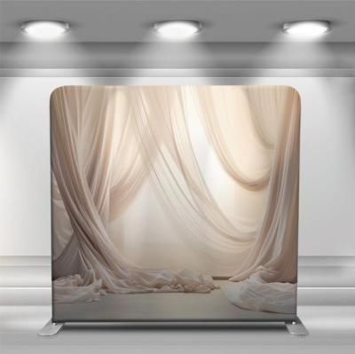 China Double Sided Pillowcase Backdrop Dewey Drapes Tension Backdrop for sale