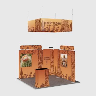 China Custom Exhibition Trade Show Booth With Tension Fabric Display for sale