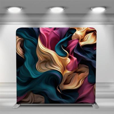 China Fluidity Straight Pillow Case Backdrop Polyester Tension Fabric Backdrop for sale