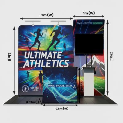 China Trade Show Booth Displays 10x10 Booth Backdrop 250g Polyester Fabric for sale