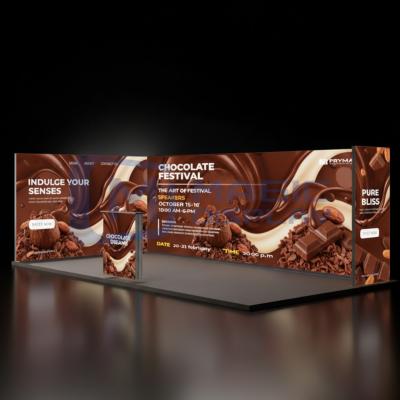 China Custom 10x20ft SEG Light Box Dye Sublimation Tradeshow Booth Display for sale