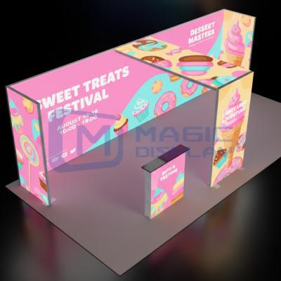 China 10x20ft SEG Light Box Aluminum Backlit Exhibition Booth Display Tool Free for sale