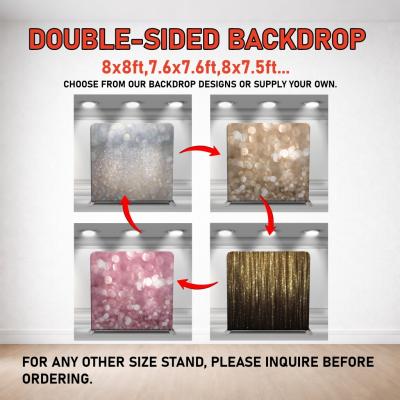 China 8x7.5ft Pillowcase Backdrop Two Stretch Fabric Covers Only Display Graphics for sale