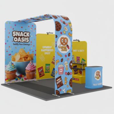 China Easy Setup Trade Show Booth With Lightweight Fabric Display for sale