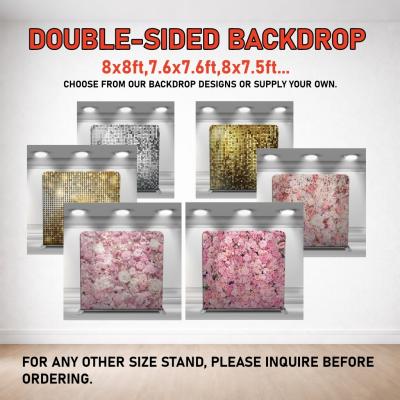 China 8x7.5ft Flower Photo Booth Backdrop High Stretch Fabric Back Drops for sale