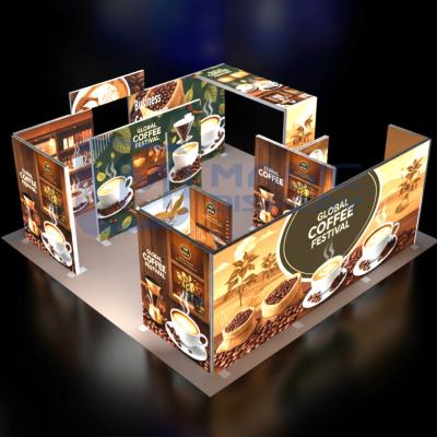 China Aluminum Frame Fabric SEG Lightbox 10x10ft 20x20ft Modular Exhibition Stands for sale
