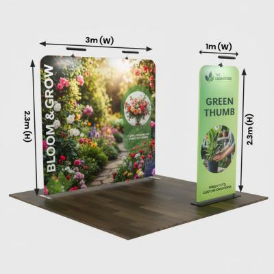 China 250gsm Polyester 10x10 Exhibition Booth Tension Fabric Display Booth for sale