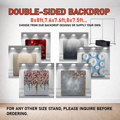 China Pillowcase Tension Backdrops Floral Photo Booth Backdrop 8x7.5ft for sale
