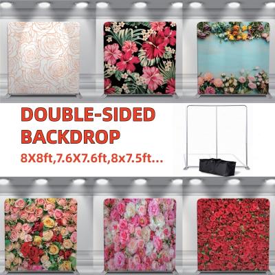 China 7.6x7.6ft Pillowcase Backdrop One Stand Three Stretch Fabric Covers Display for sale