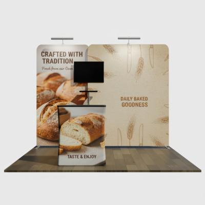 China Trade Show Booth Modular Photo Booth Backwall Fabric Display Kit for sale