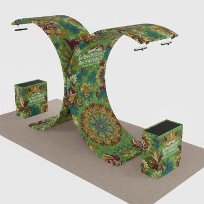 China Portable Trade Show Displays 3x6m Fabric Display Booth Customized for sale