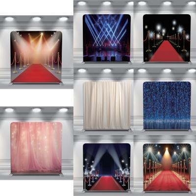 China 8X7.5ft Wedding Photo Wall Backdrop Polyester Fabric Marriage Booth Background for sale