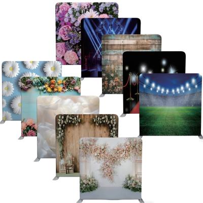 China 7x7 Pillowcase Photo Booth Backdrops Rustic Wedding Flower Curtain Backdrop for sale