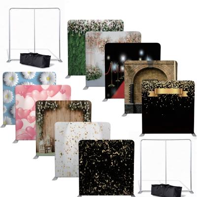 China 7.6x7.6ft Pillowcase Backdrop Gold Sprinkle Printed Fabric Backdrops for sale