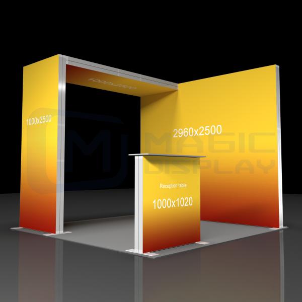 Quality 3x3m SEG Light Box Folding Trade Show Portable Backlit Booth Display for sale