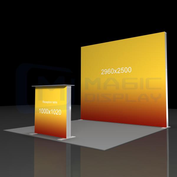 Quality SEG Fabric Lightbox Booth 10x20ft Backlit Trade Show Display for sale