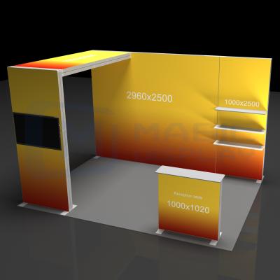 China Trade Fair SEG Light Box Advertising Booth With LED Backlight for sale