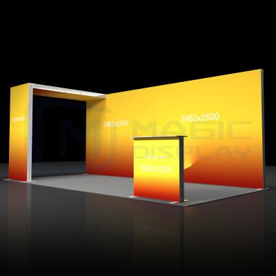 China SEG Tension Fabric Light Boxes 10x20ft Trade Show Light Boxes for sale