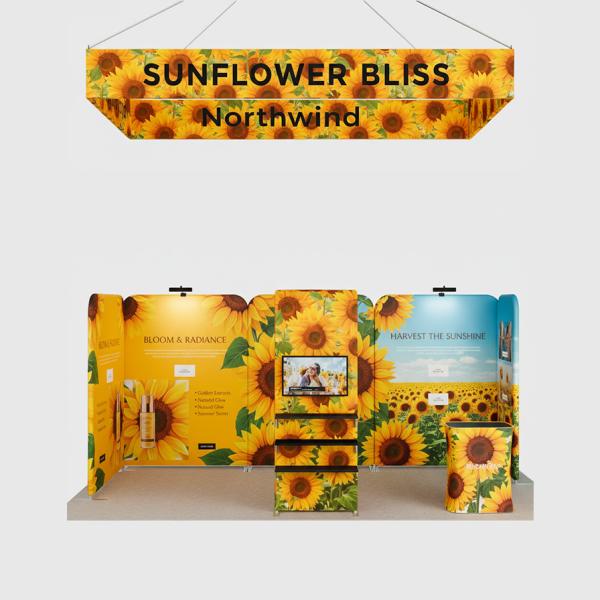 Quality 6x3 Modular Trade Show Booth Portable Fabric Backwall Display for sale
