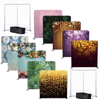 China 8x8ft Pillowcase Backdrop Two Stands Five Fabric Covers Photo Booth Display for sale