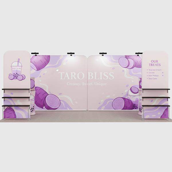Quality 3X6 Trade Show Booth Portable Booth Kit Fabric Backwall Counter Combo for sale