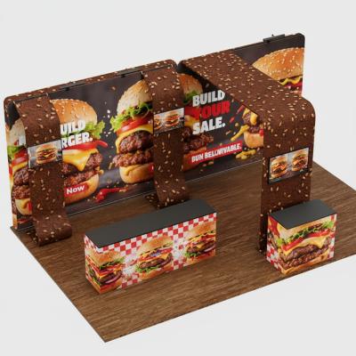 China U Shape 10x20 Booth Backdrop Tension Fabric Wall Display Custom for sale