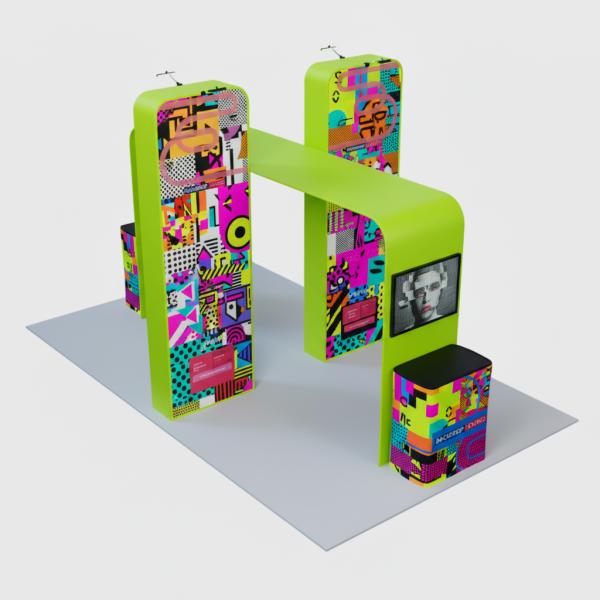 Quality 3x6m Trade Show Booth with Lightweight Aluminum Frame, Tool-Free Assembly, and Dye Sublimation Print for sale