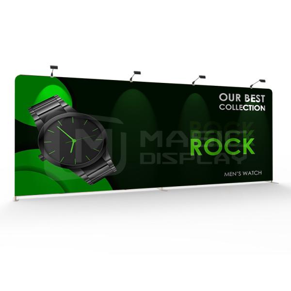 Quality 12x8 15x8 20x8 Tension Fabric Display Backdrop Portable Exhibition Banner Stand for sale