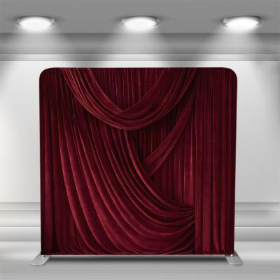 China Custom Tension Fabric Display Portable Aluminum Frame Exhibition Backdrop For Trade Show Fair for sale