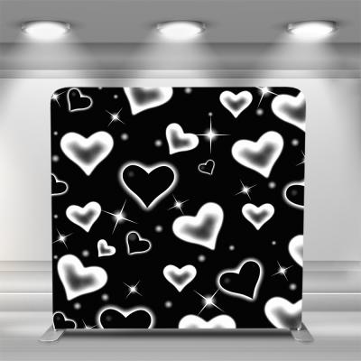 China Foldable Aluminum Exhibition Booth Tension Fabric Backdrop Stand Media Walls For Trade Shows for sale